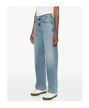 7 For All Mankind Stovepipe Straight Jeans - Blue