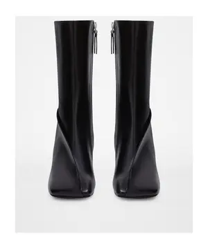JIL SANDER Square Toe Zip Up Ankle Boots