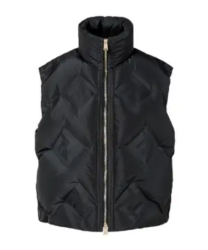 Fendi Quilted Sleeveless High Neck Jacket