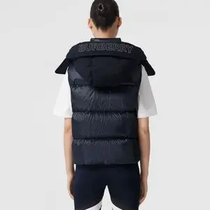 Burberry Padded Hooded Gilet With Zip Detail
