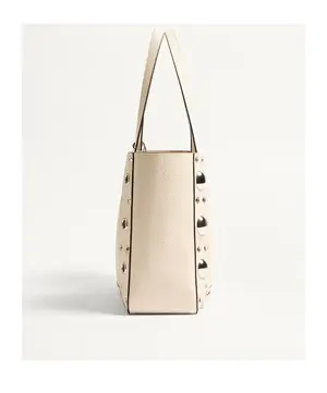 Valentino Garavani Nellcôte' Logo Plaque Shoulder Bag - Light Ivory