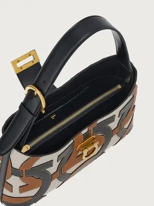FERRAGAMO Gancini Logo Shoulder Bag