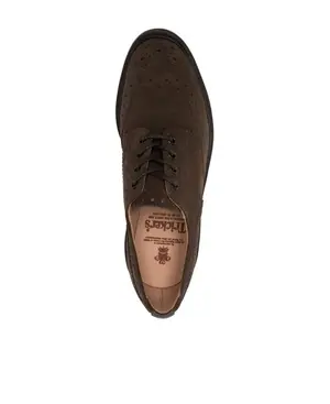 TRICKER'S Suede Brogue Detail Derby Shoes