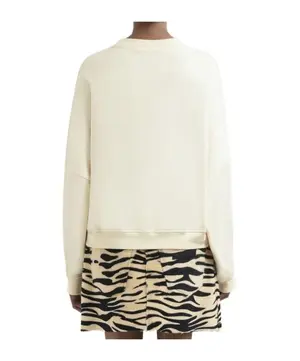 Marni Logo Printed Drop Shoulder Sweatshirt - Ivory