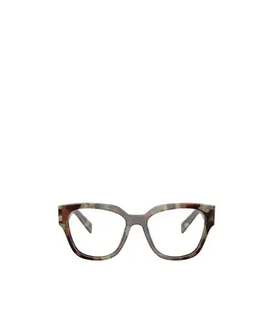 Prada Square Frame Eyeglasses - Tortoise