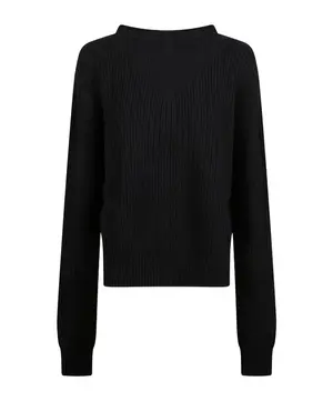 Rick Owens Long Sleeve Ribbed Knit Jumper
