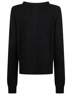 Rick Owens Long Sleeve Ribbed Knit Jumper