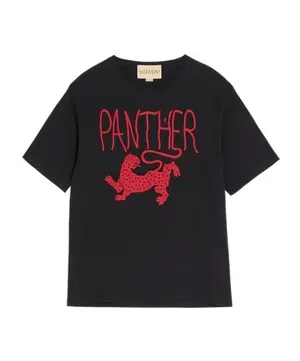 Valentino Garavani Panther Graphic Crewneck T-shirt - Black/red