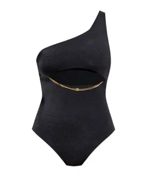 Dsquared2 Asymmetrical Logo One-piece Swimsuit - Black