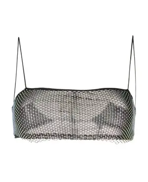 ROTATE BY BIRGER CHRISTENSEN Short Sling Crystal Embellished Top - Gray