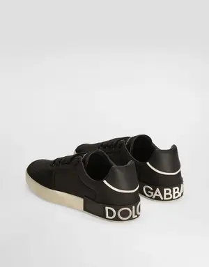 Dolce & Gabbana Portofino Low-top Sneakers With Logo Detailing - Black