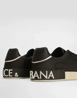 Dolce & Gabbana Portofino Low-top Sneakers With Logo Detailing - Black