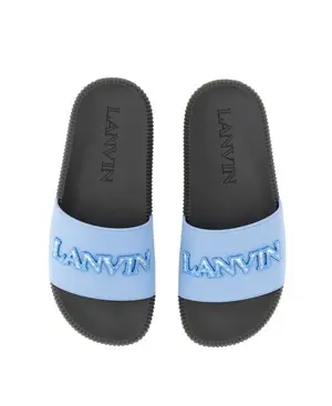 LANVIN Logo Detailed Slip-on Slides