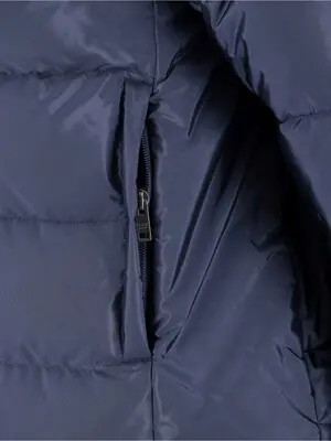 Prada Stand-up Collar Quilted Jacket - Blue
