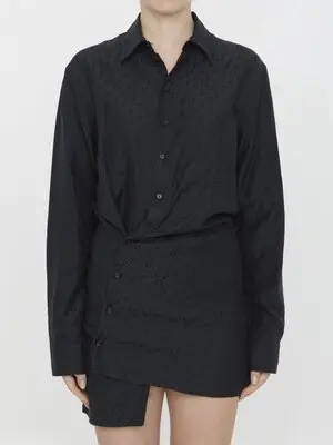 Off-White Monogram Jacquard Twisted Mini Dress