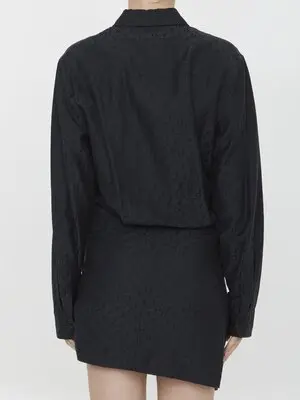Off-White Monogram Jacquard Twisted Mini Dress