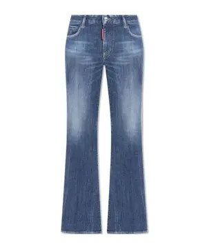 Dsquared2 Logo Patch Flared Jeans - Blue