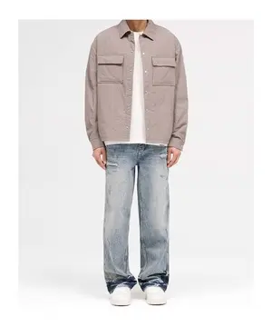 REPRESENT Distressed Baggy Jeans - Gray
