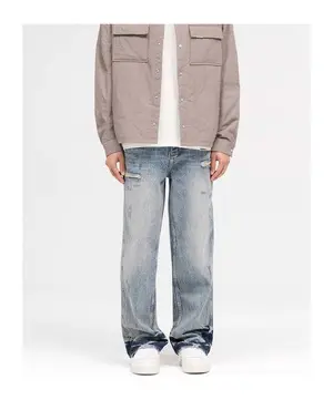 REPRESENT Distressed Baggy Jeans - Gray