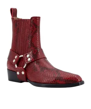 Paris Texas Helena Embossed Ankle Boots - Red