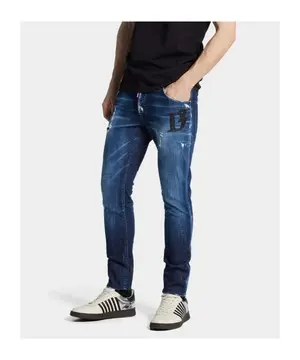 Dsquared2 Distressed Slim-fit Jeans - Blue