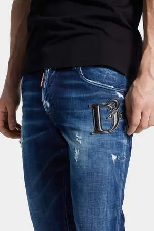 Dsquared2 Distressed Slim-fit Jeans - Blue