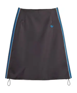 ADIDAS X WALES B ONNER Satin Stripe-detail Skirt - Black