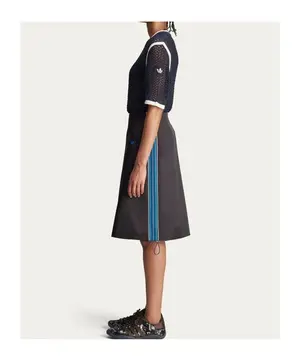 ADIDAS X WALES B ONNER Satin Stripe-detail Skirt