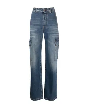 Stella McCartney High-waist Straight-leg Cargo Jeans