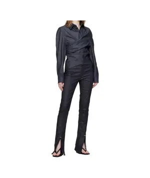 MUGLER Asymmetrical Button-fastening Shirt