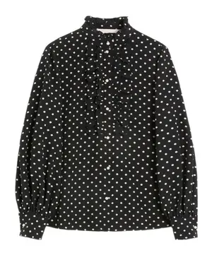 Valentino Garavani Crepe De Chine Shirt With Plusdepois Print - Black/birch