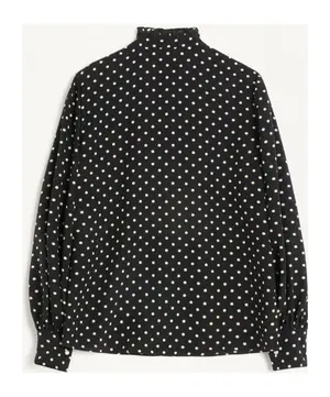 Valentino Garavani Crepe De Chine Shirt With Plusdepois Print - Black/birch