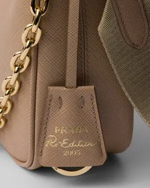 Prada Re-edition 2005 Shoulder Bag - Beige