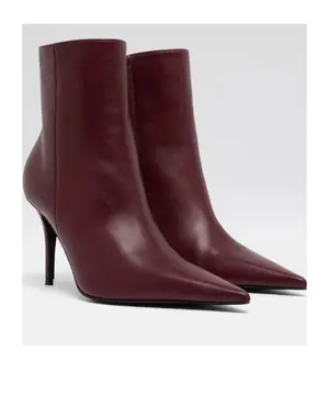 Amina Muaddi Pointed Toe Stiletto Ankle Boots
