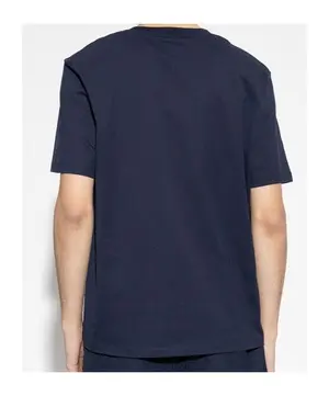 Balmain Logo Brush Printed Crewneck T-shirt - Black
