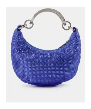 Off-White Embellished Logo Detailed Clutch Bag - Blue