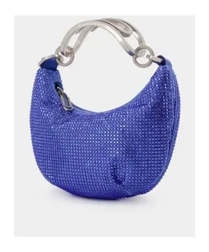 Off-White Embellished Logo Detailed Clutch Bag - Blue