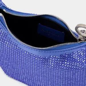 Off-White Embellished Logo Detailed Clutch Bag - Blue