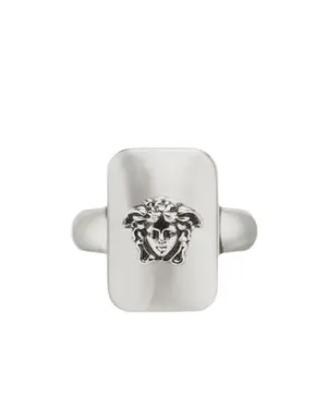 Versace Medusa Head Square Ring - Silver