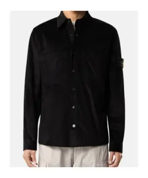 Stone Island Signature Patch Overshirt - Black
