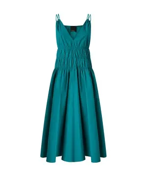 Pinko Shirred V-neck Dress - No
