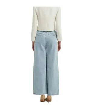 Marissa Chiara Pearl Embellished Wide Leg Jeans