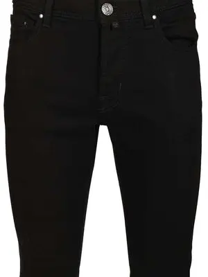 Jacob Cohen Slim Fit Jeans With Logo Patch - Black