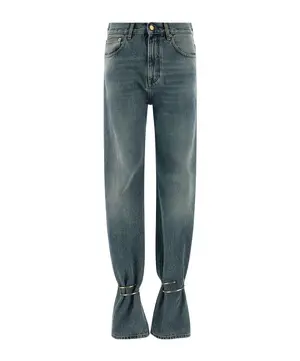 DARKPARK Marion Straight Leg Jeans With Detachable Cuffs - Green