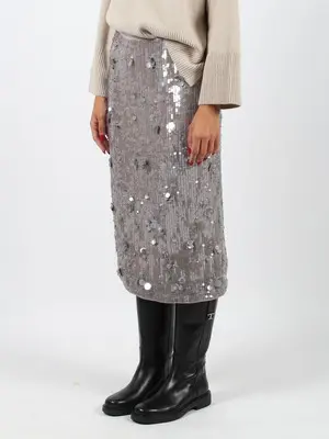 P.a.r.o.s.h Sequin Embellished Midi Skirt - No