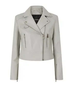 Pinko Leather Biker Jacket