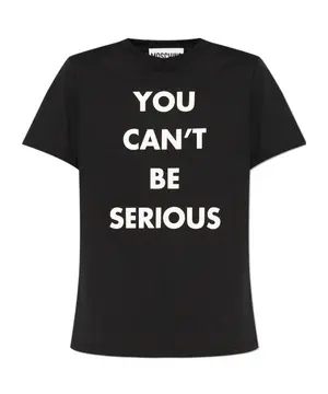 Moschino Slogan Print Crewneck T-shirt