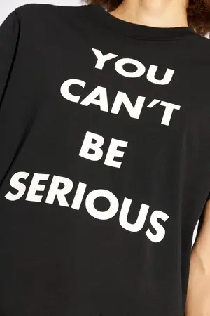 Moschino Slogan Print Crewneck T-shirt