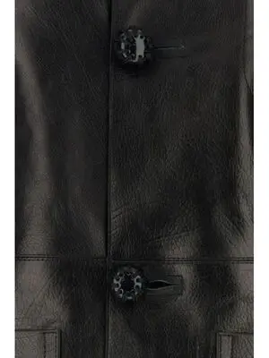 NAMACHEKO Leather Button-up Jacket