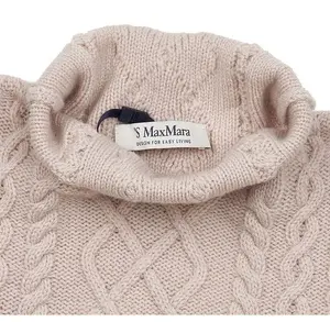 Max Mara High-neck Cable Knit Sweater